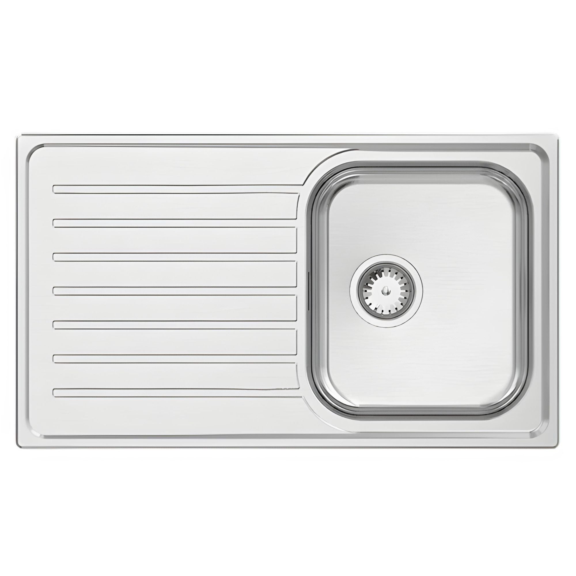ABEY EURONOX SINGLE BOWL KITCHEN SINK WITH DRAINER STAINLESS STEEL 860